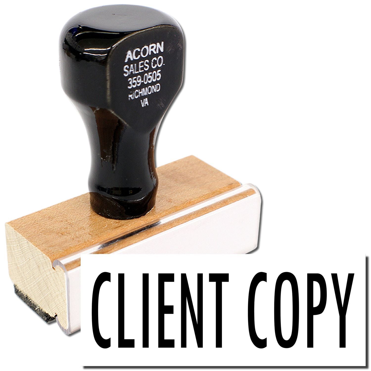 Client Copy Rubber Stamp | Business Stamp | Acorn Sales